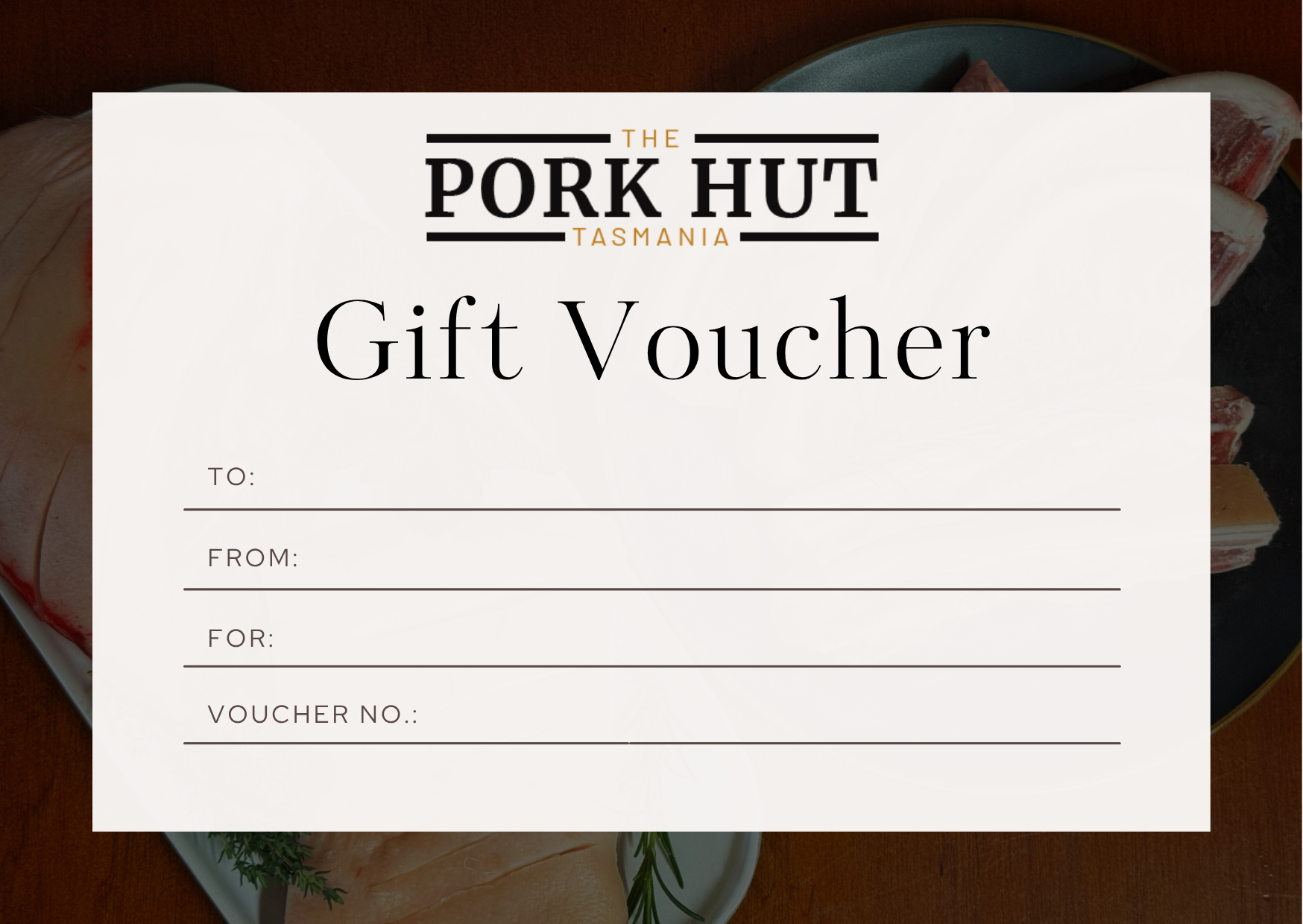 The Pork Hut | GIFT CARD – The Pork Hut, Tasmania